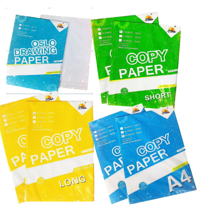 Random Brand Copy Paper Oslo/short/A4/long (10,20,50 &100sheets ...