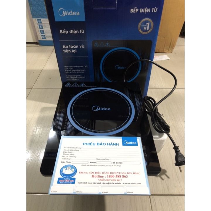 Bếp điện từ đơn Midea 2117DC + tặng nồi inox cao cấp | Lazada.vn