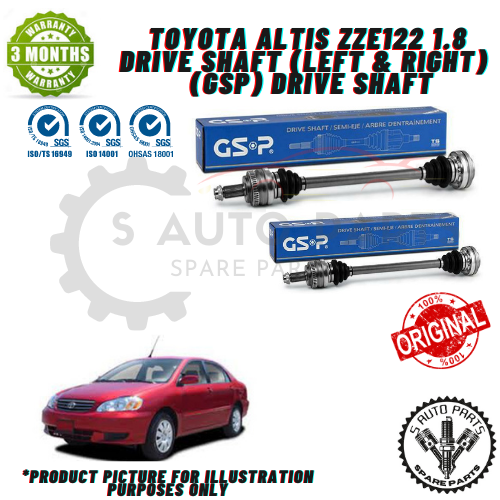 TOYOTA ALTIS ZZE122/ZZE142 1.8/WISH ZNE10 1.8 DRIVE SHAFT (LEFT & RIGHT ...