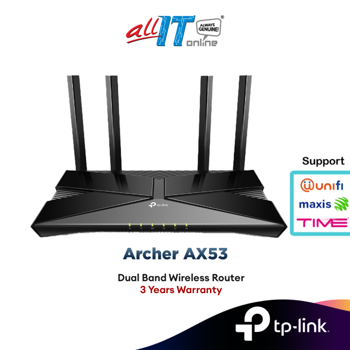 TP-Link Archer AX53 AX3000 WiFi 6 Gigabit Dual Band Wireless Wi-Fi 6 ...