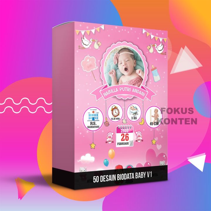 50 Desain Biodata Baby v1 CDR v14 | Lazada Indonesia