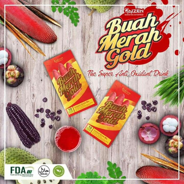 4 BOX BUAH MERAH GOLD BY KAIZEN ORIGINAL | Lazada PH