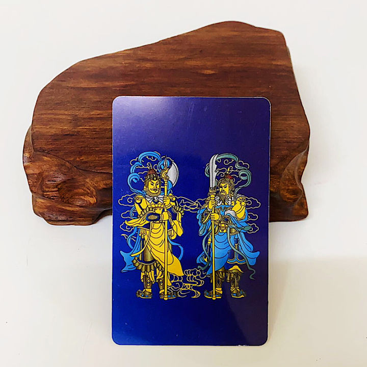 Fengshui 2025 Door Guardians With Ksitigarbah Staff Talisman Card ...