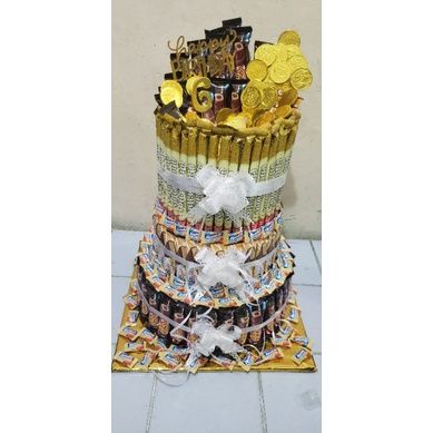 Kue Ultah Tower Snack /Cake Tower Snack Kekinian 4 Susun + Tema ...