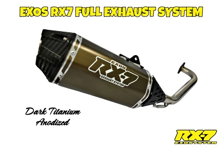 EXOS RACING RX7 FULL EXHAUST SYSTEM (DARK TITANIUM) | Lazada PH