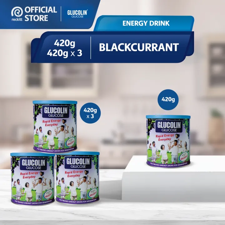 Glucolin Energy Drink 420G - Blackcurrent (Enriched with Vitamin D ...