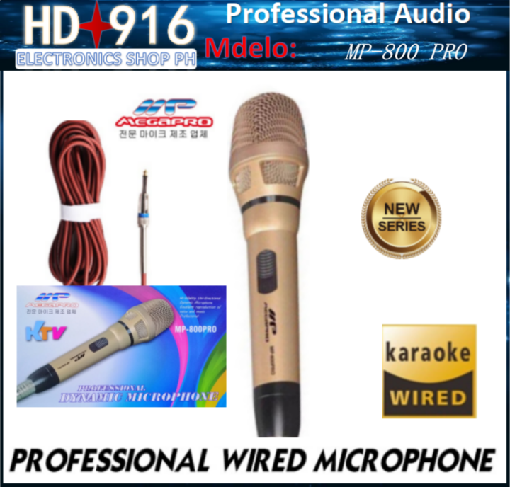 The Megapro MP-800 PRO Model Heavy Duty 10M Wired Microphone MP-800PRO ...