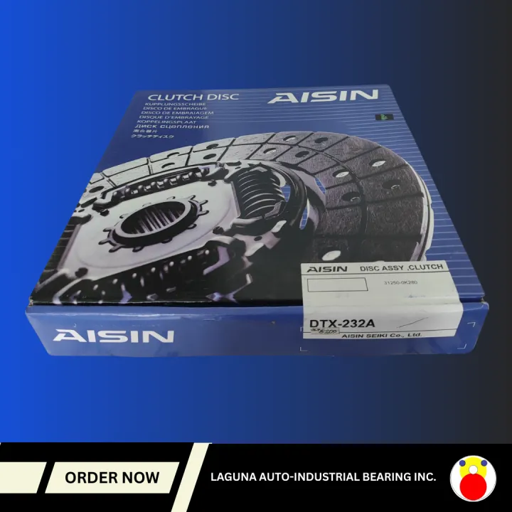 AISIN Clutch Disc DTX-232A (11' X 21T) for TOYOTA HILUX, FORTUNER 1GD/2GD 16-20 (VY DUTY ...