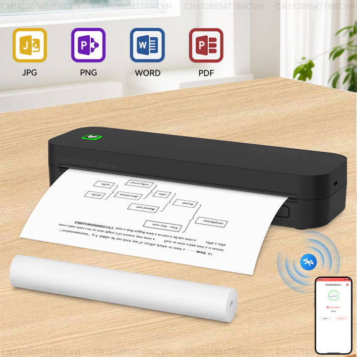 A4 Portable Mini Thermal Wireless Bluetooth Printing Tatoo Paper ...