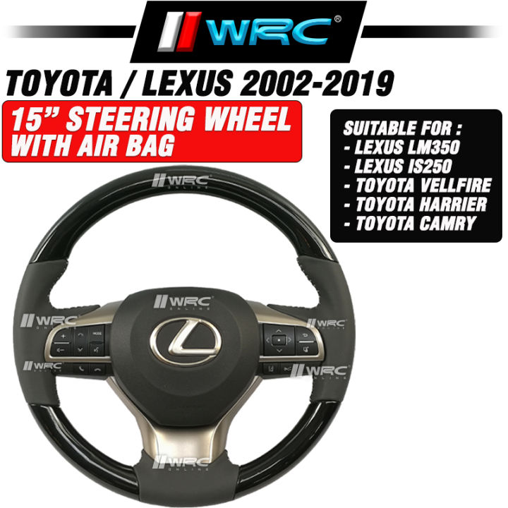 Toyota / Lexus 2002 - 2019 15" Steering Wheel ( Black ) | Lazada
