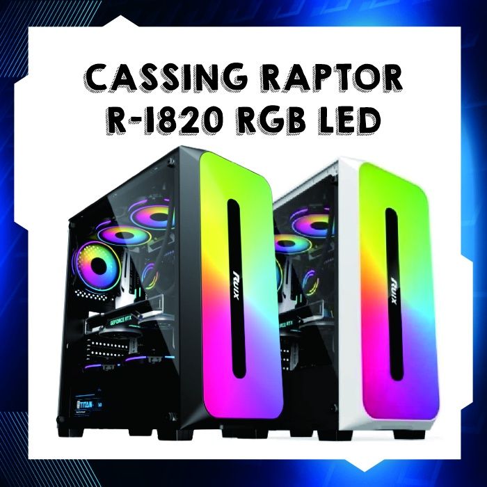 Casing PC Gaming Black Strike Power UP RAPTOR 1820 - Full LED Front ...