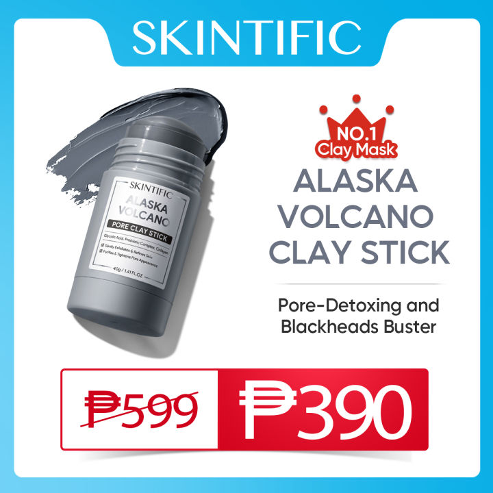 【NEW LAUNCH】SKINTIFIC Alaska Volcano Pore Clay Mask Stick Glycolic Acid ...