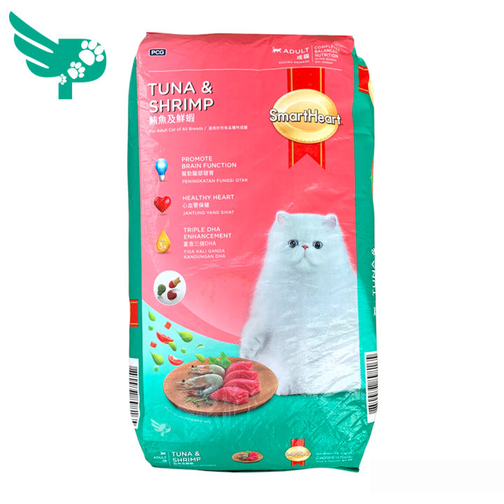 SmartHeart Tuna & Shrimp 15kg - For Adult Cat of All Breeds - Smart ...