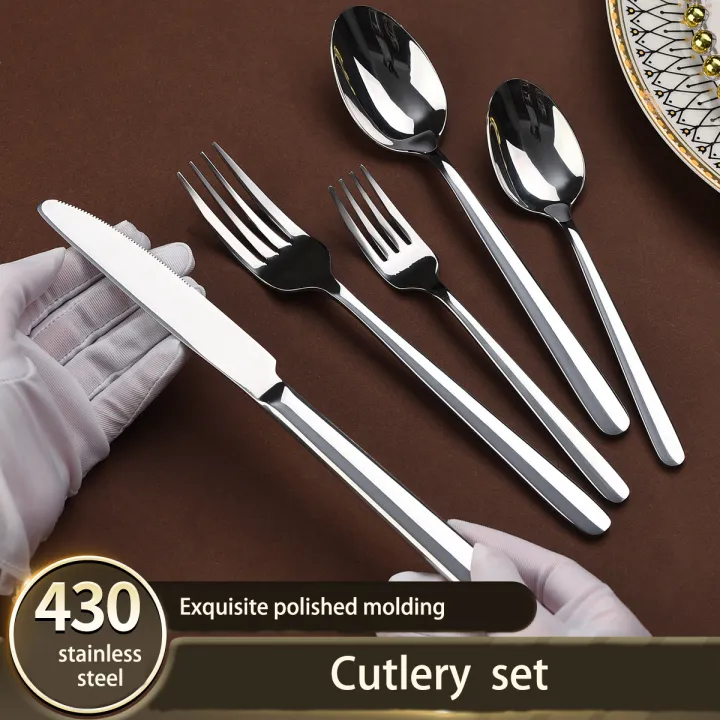new 430 stainless steel tableware hotel high-end Western food tableware ...