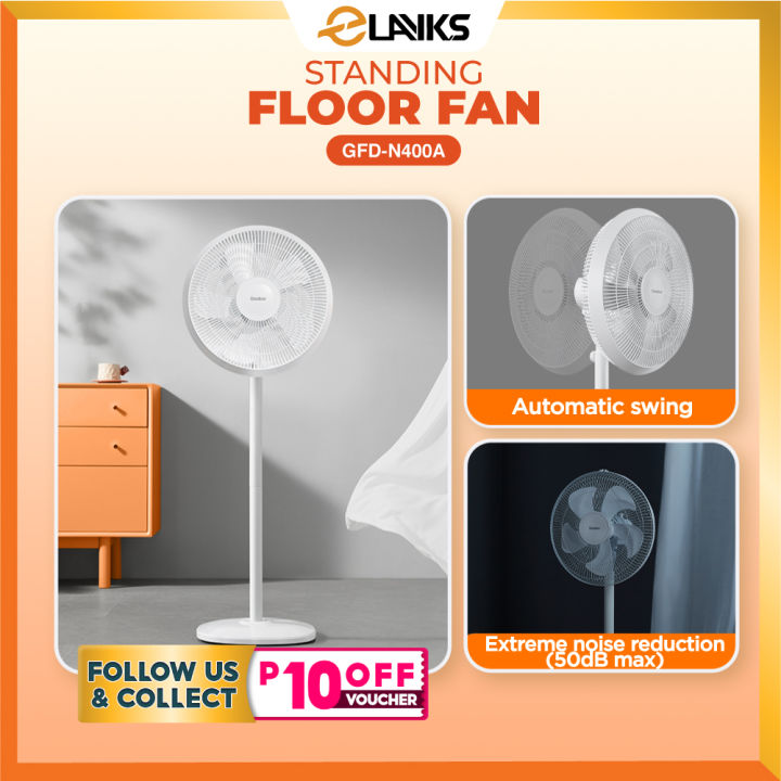 Gaabor Standing Floor Fan Wide-Angle Air Supply Energy Saving Noise ...