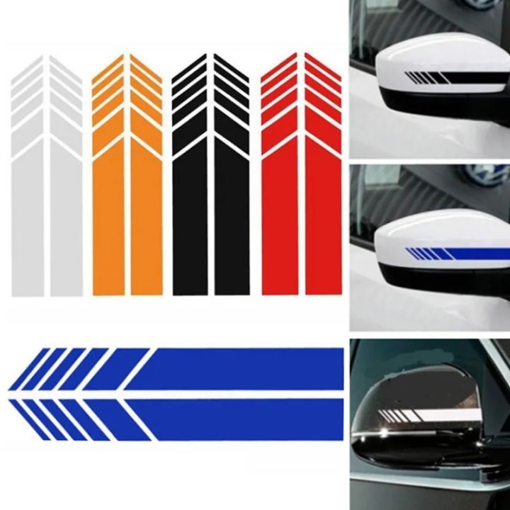 2pcs Car Sticker Rearview Mirror Sticker 3D Reflective Waterproof Car ...