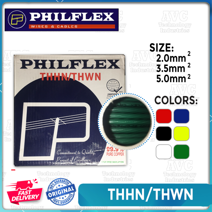 PHILFLEX THHN / THWN Wire Available Colors Red Blue Black Yellow White ...