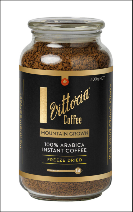 Vittoria Freeze Dried Mountain Grown Instant Coffee 400g - Expiry Date ...