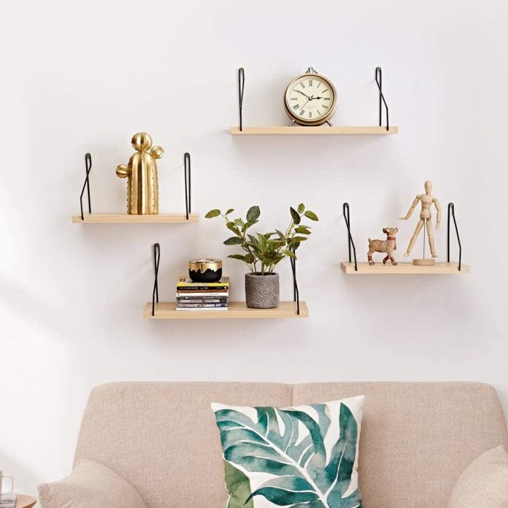 Rak Dinding Tempel Kayu Besi Gantung Tembok Serbaguna Minimalis Murah ...