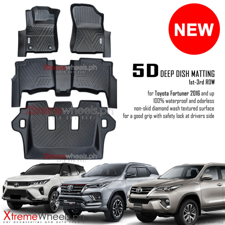Toyota Fortuner 2016 to 2026 5D 1st-3rd Row 5D Thick Extended Diamond ...