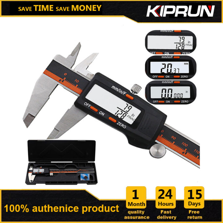 [Ready stock]KIPRUN Fraction Caliper Stainless Steel Digital Display ...
