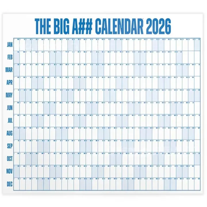 Large 2026 Calendar Planner Sheet Schedule Sticker Target 365 Days Wall ...