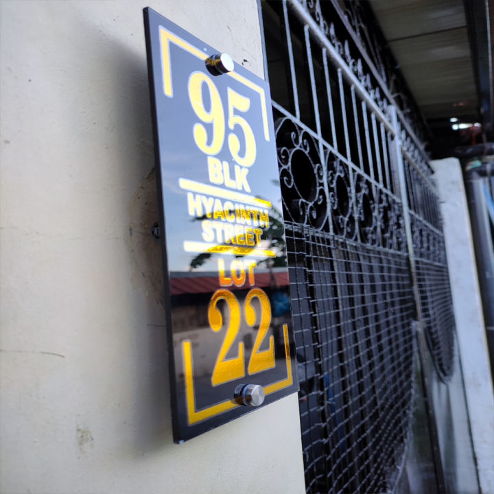 Home Address Plate Acrylic Vertical GP-01 | Lazada PH