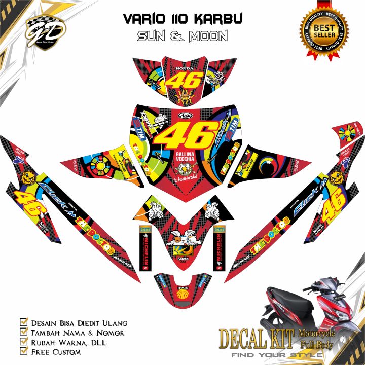 Decal Vario 110 Karbu Full Body Sticker Decal Vario 110 Old Full Body ...