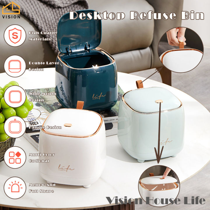 Vision Thùng Rác Kiểu Ép Bắc Âu Thùng Rác Để Bàn Thùng Rác Phân Loại ...