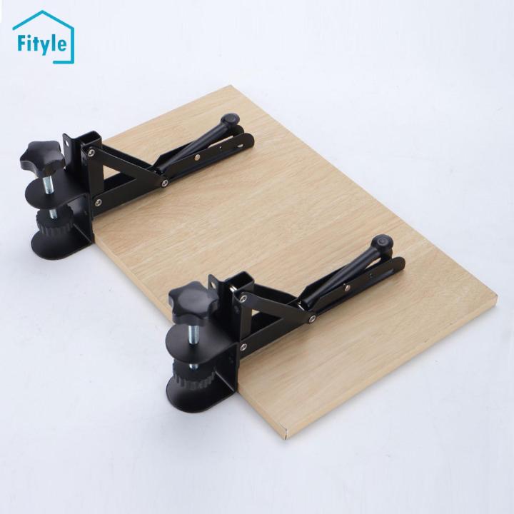 Fityle under Desk Keyboard Tray Adjustable c clamps Collapsible Bracket ...