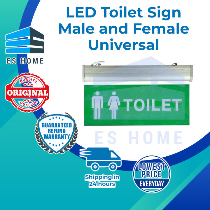 Acrylic Type Restroom/Toilet 3W LED Exit Light Single Face High Quality ...