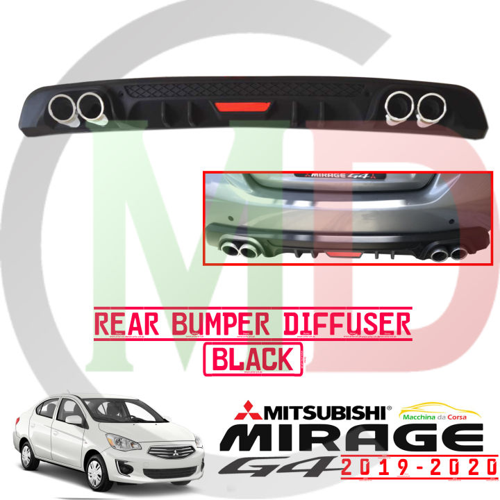 Mitsubishi Mirage G4 2020 Rear Bumper Diffuser (Black) | Lazada PH