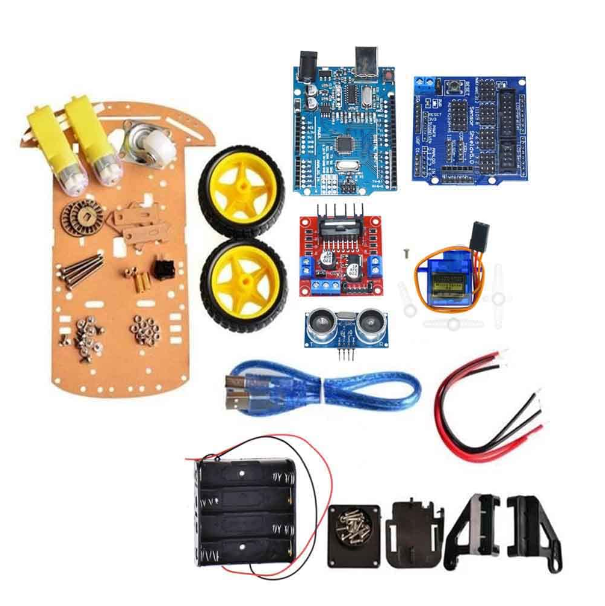 2WD Ultrasonic Module kit Auto tracking Motor Smart Robot Car Chassis ...