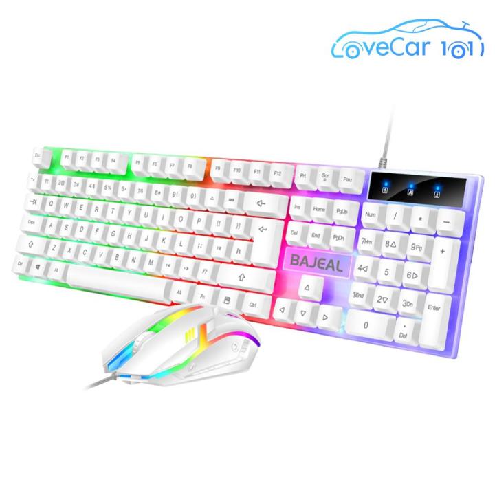Rgb Gaming Keyboard Mouse Kit 104 Keycaps Computer Keyboard Mouse Combo