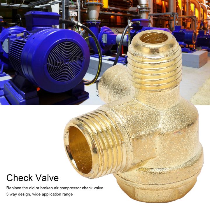 Check Valve 3 Way Thread Valves Tight Connection for Central Pneumatic ...