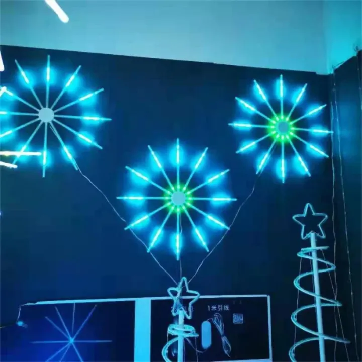 Christmas Fireworks Light RGBIC LED String Light USB LED Garland Lamp ...