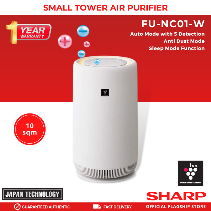 Sharp FU-NC01-W 10sqm Small Tower Air Purifier | Lazada PH