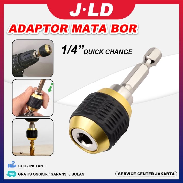 JLD Adaptor mata Bor quick change Chuck Heksagonal 50-60mm kepala bor ...