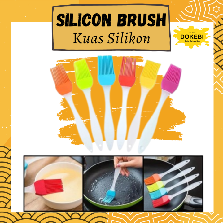 Kuas Oles Silikon Minyak Barbeque Anti Panas Kuas Roti Baking Brush ...