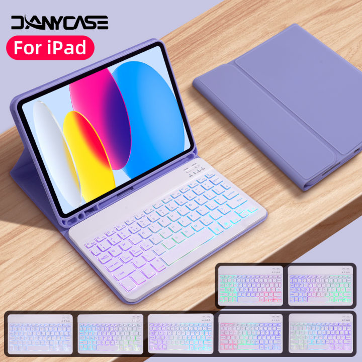 DANYCASE Backlight Keyboard Case For iPad 7/8/9th Generation 10.2 For ...