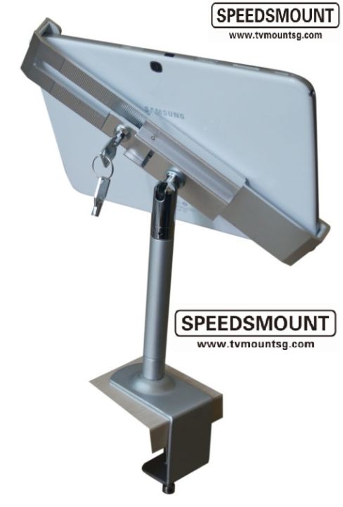 (24014Q/QP) Tablet IPAD stand clamp on table anti theft key lock ...