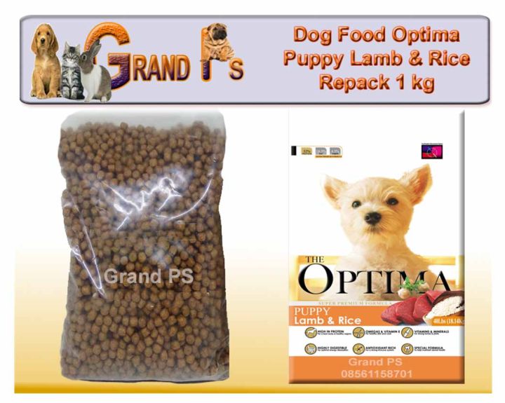 Dog Food Optima Puppy Lamb kemasan repack polos 1 kg | Lazada Indonesia