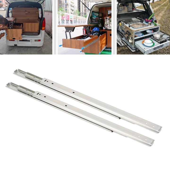 Heavy Duty Drawer Slides Side Mount Full Extension 3 Fold Ball Bearing ...