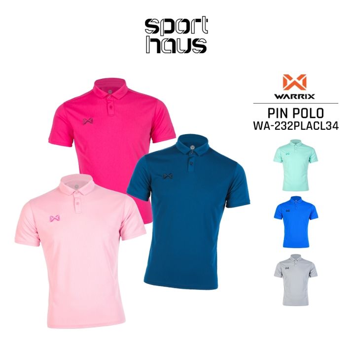 ใหม่ล่าสุด!! WARRIX รุ่น PIN เสื้อโปโลวอริกซ์สีล้วน คอปก (WA-232PLACL34 ...