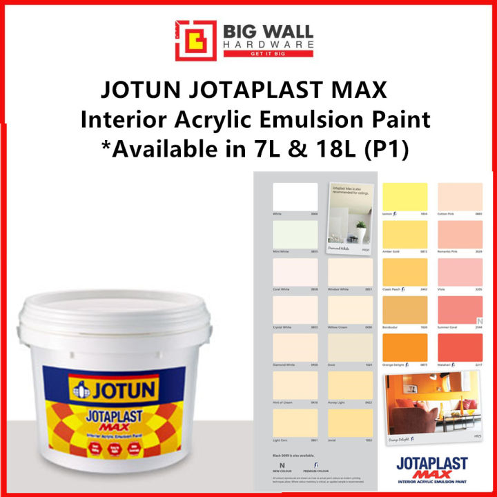 JOTUN JOTAPLAST MAX 7L ~ P1 Interior Acrylic Emulsion Paint for Wall ...