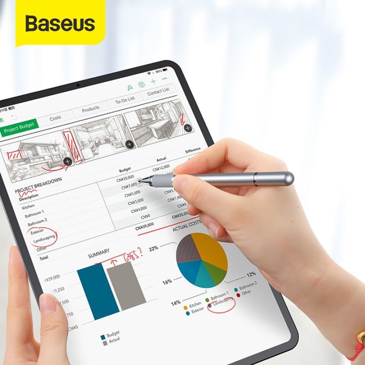 Baseus Universal Stylus Pen Multifunction 2 in 1 Screen Capacitive ...