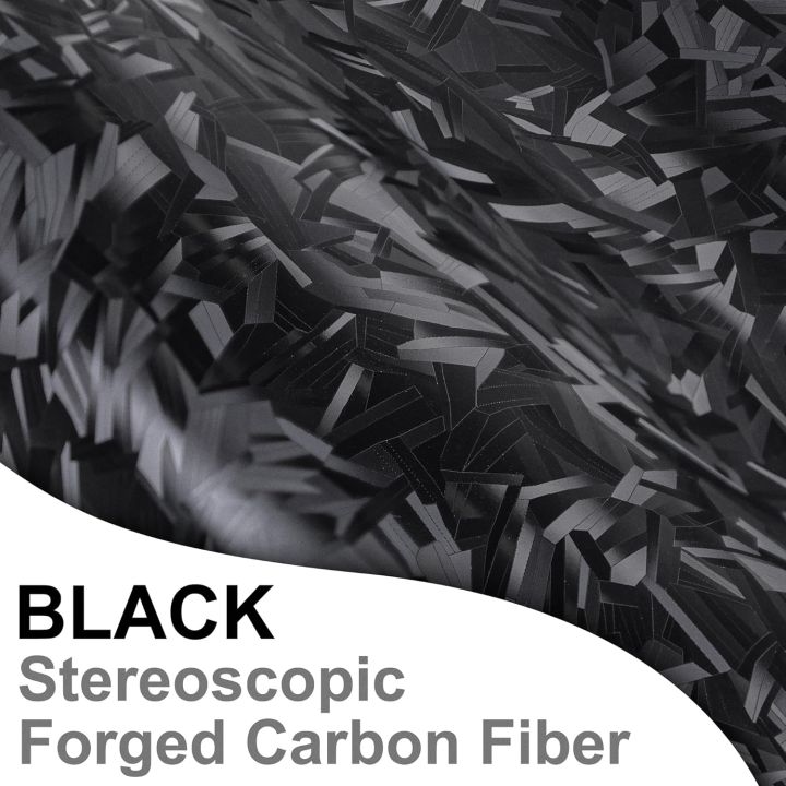 Lypumso Black Forged Carbon Fiber Vinyl Wrap Feature Air Release ...