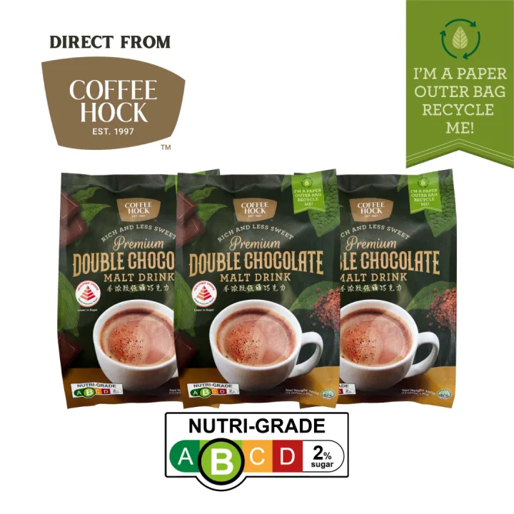 [BUNDLE OF 3] Coffeehock Choco Malt Drink (12 sachets x 30g) | Lazada ...