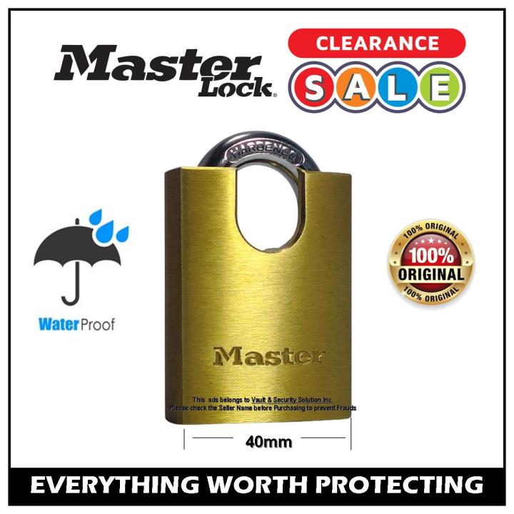 MasterLock Padlock 40mm (2240EURD) Brass Padlock Weatherproof Padlock ...