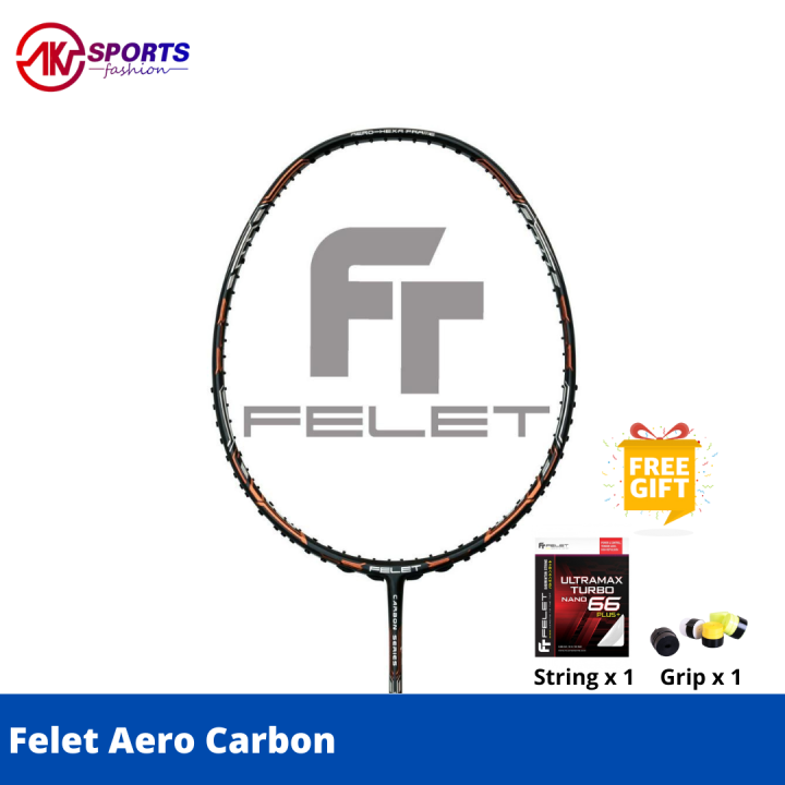 Felet Badminton Racket Aero Carbon High End Racket [Free String & Grip ...